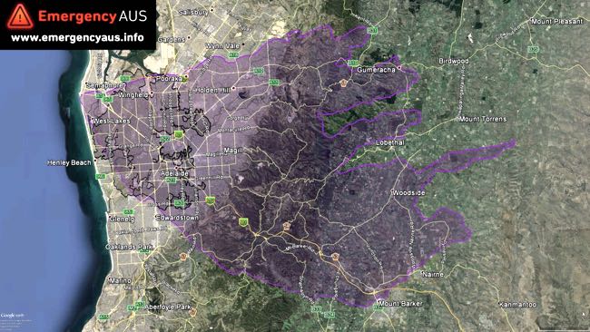 Pinery fire in South Australia